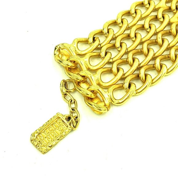 Karine Sultan | Jewelry | Karine Sultan 24k Gold Plated 4 Row Chain ...
